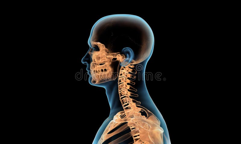 X Ray of Cervical Section of the Spine Stock Illustration ...