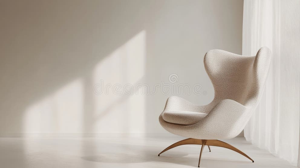 A Side View of a Chair, Featuring Sharp Details, on a White Background ...