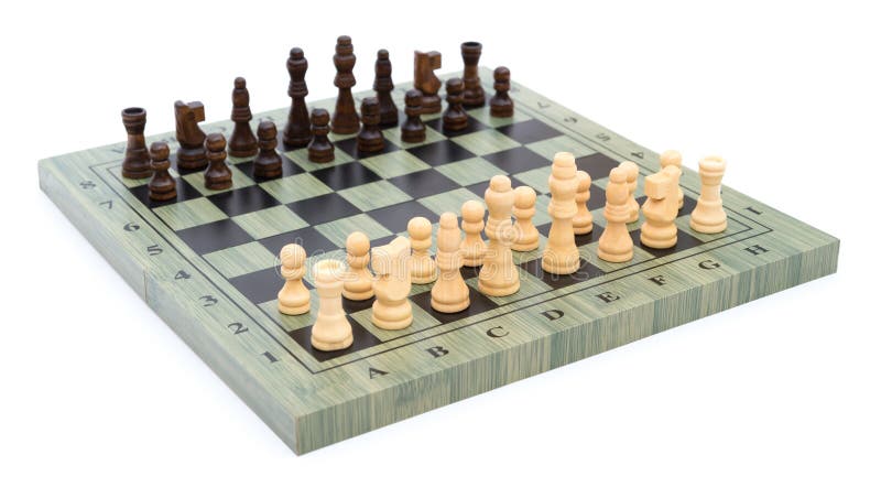 Top View Chess Bishops Stand On A Chessboard With Shadows Stock Image ...