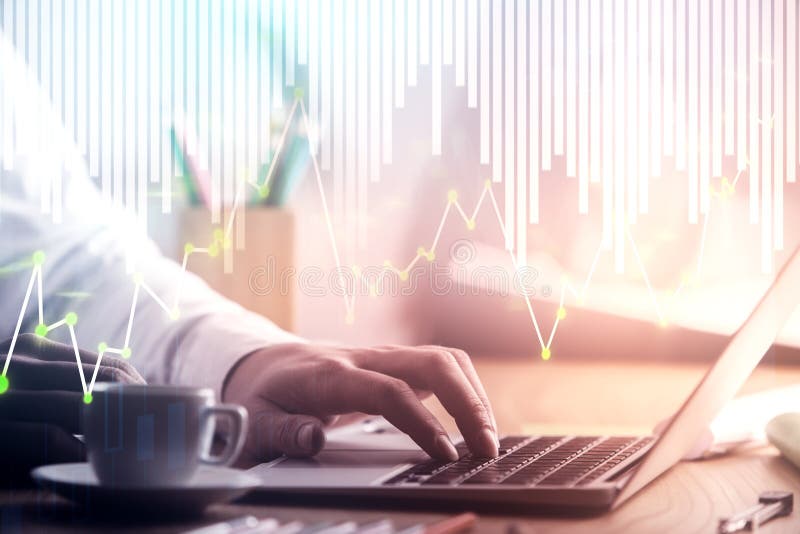 Technology, Accounting and Growth Concept Stock Photo - Image of ...