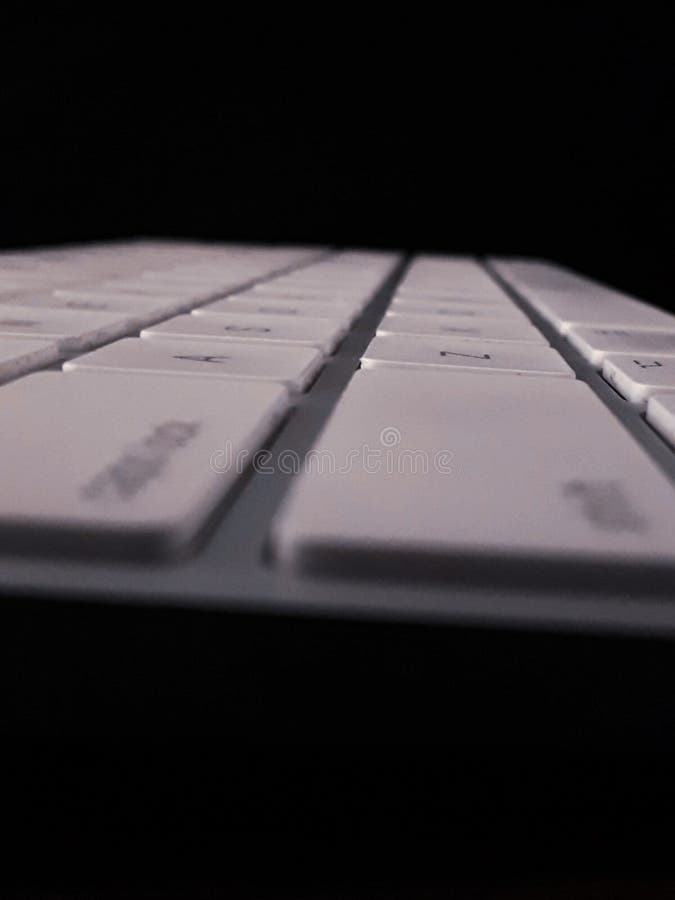 Side View Closeup of Keyboard with Shallow Depth of Field with the ...