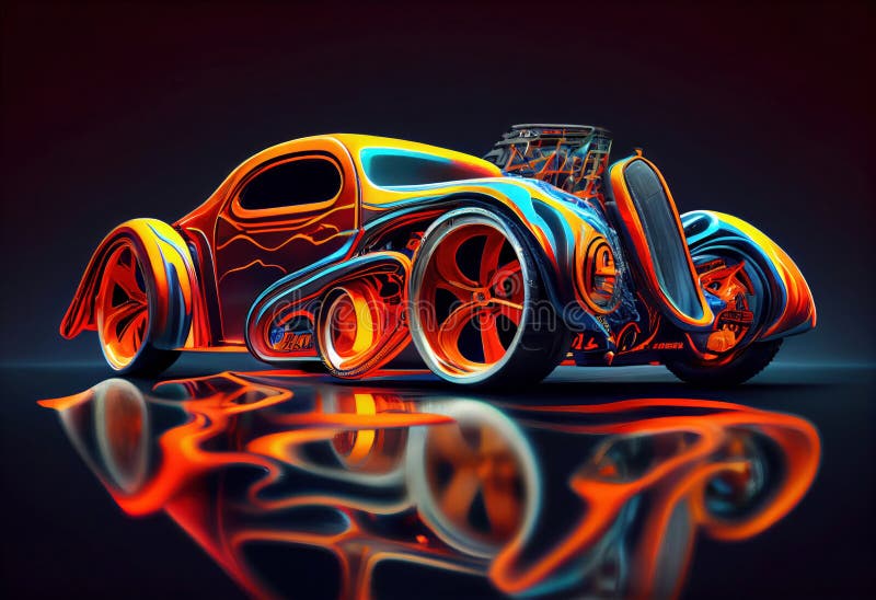 Side View of Collector S Old Vintage Car. Stock Illustration ...