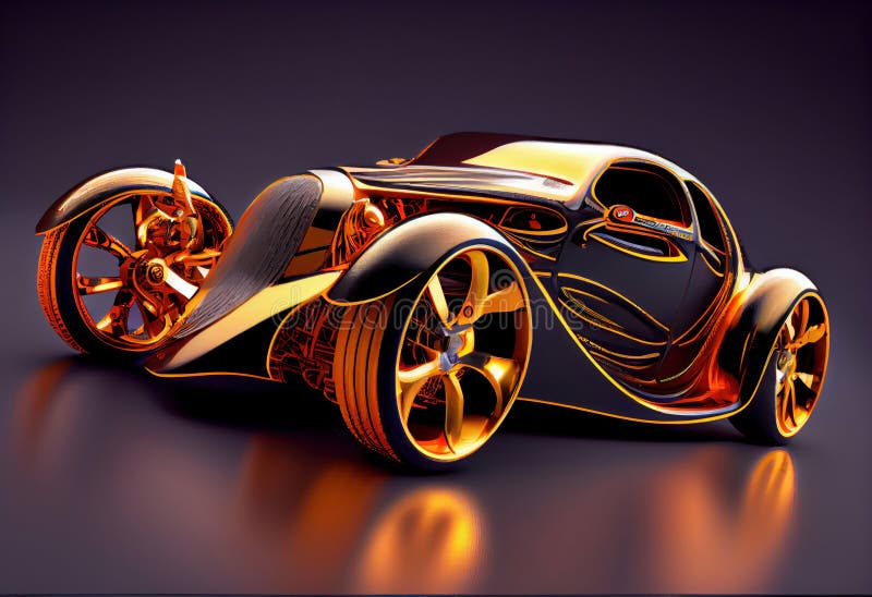 Side View of Collector S Old Vintage Car. Stock Illustration ...