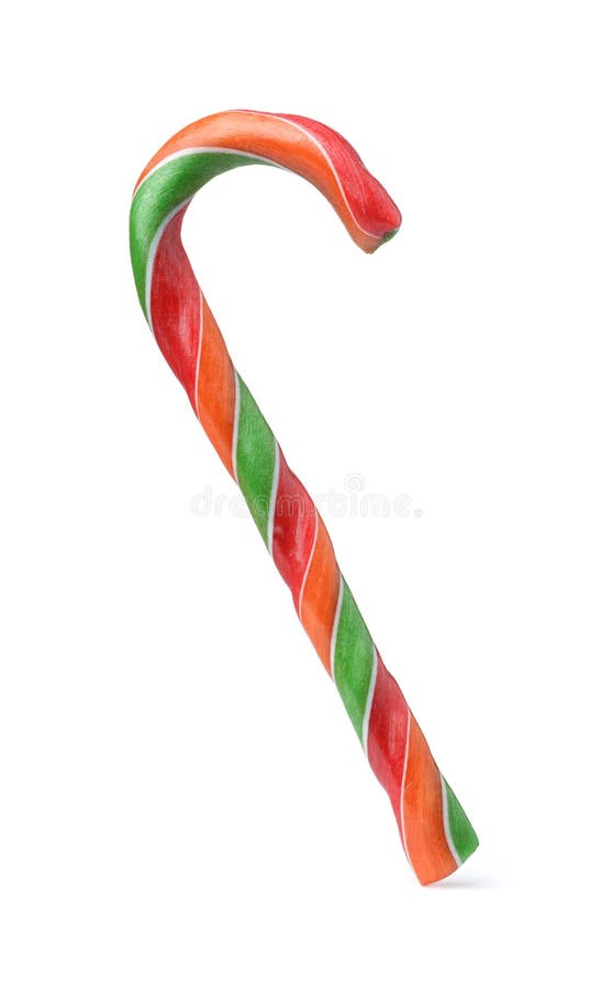 Side View of Colorful Christmas Candy Cane Stock Photo - Image of ...