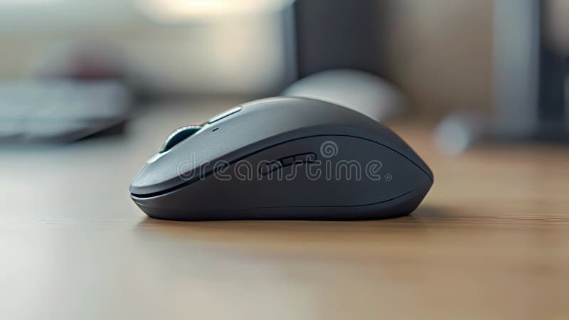 A Side View of a Compact Wireless Mouse Featuring a Tiny USB Receiver ...