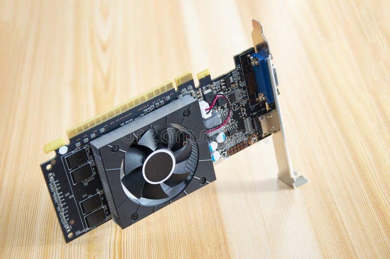 Side View of Computer Graphics Card Stock Photo - Image of engineering ...