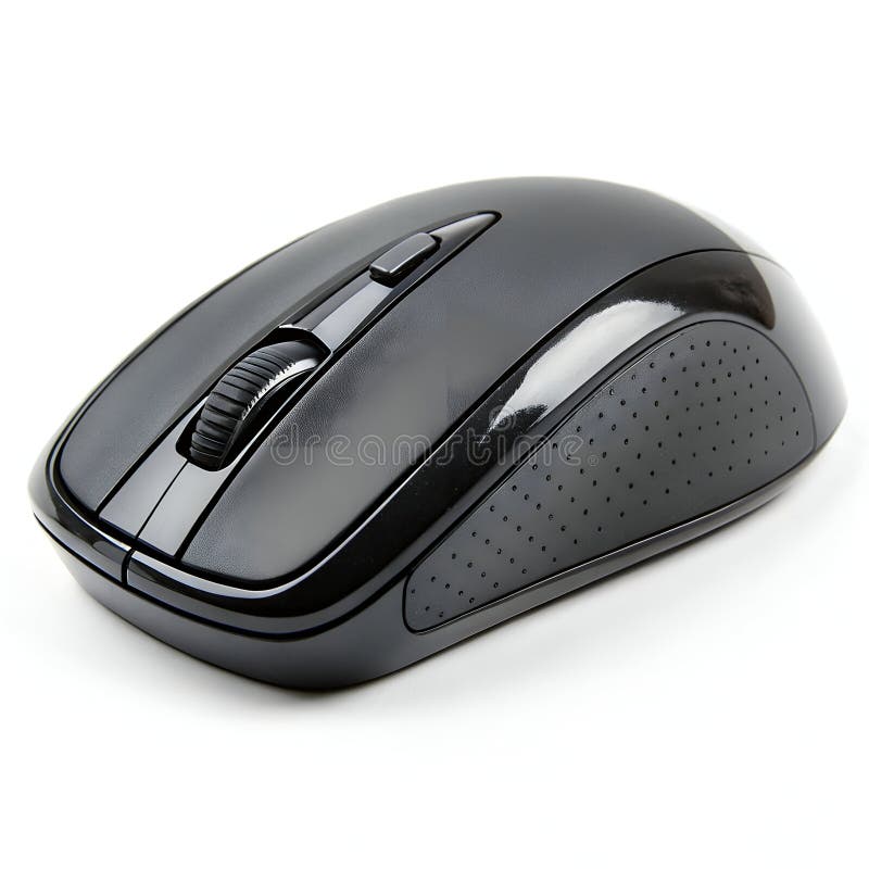 Side View of Computer Mouse Isolated on White Background Stock ...