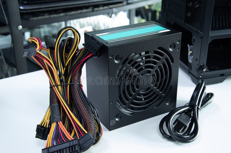 Side View of Computer Power Supply, Computer Components, Motherboard ...