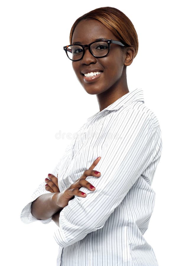 Side View of Confident Corporate Lady Stock Photo - Image of career ...