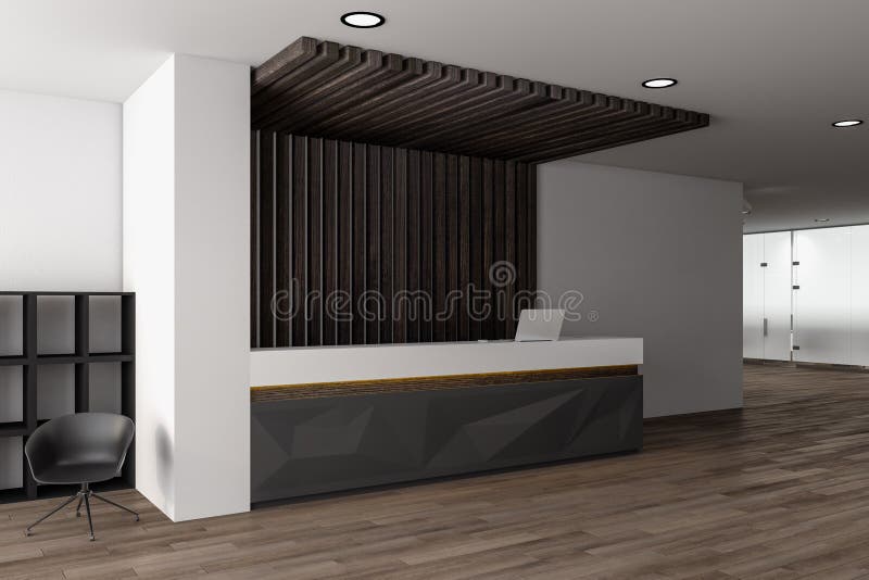 Side View of Contemporary Reception Stock Illustration - Illustration ...