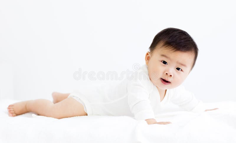 Side view of crawling baby stock image. Image of side - 86419699