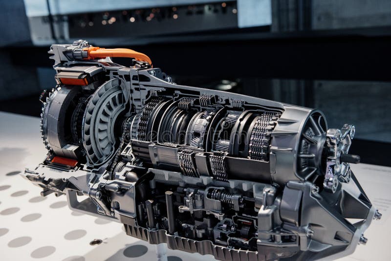 Side View Cross Section of Automatic Transmission Gearbox Stock Image ...