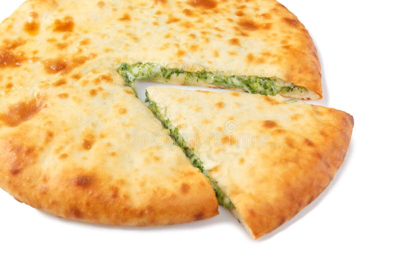 Side View of Cutted Homemade Ossetian Pie Stock Image - Image of meal ...