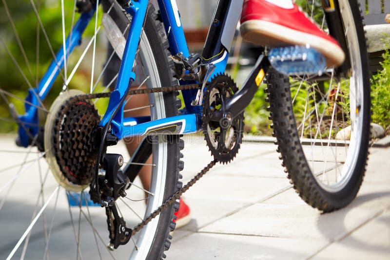 Side View Of A Cycle With Front Wheel Stock Image - Image of cycle ...