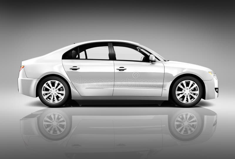 Side View of 3D Sedan Car stock image. Image of mode - 39124243