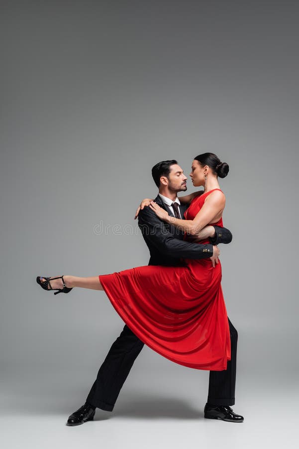 Side View of Dancer Holding Partner Stock Photo - Image of choreography ...