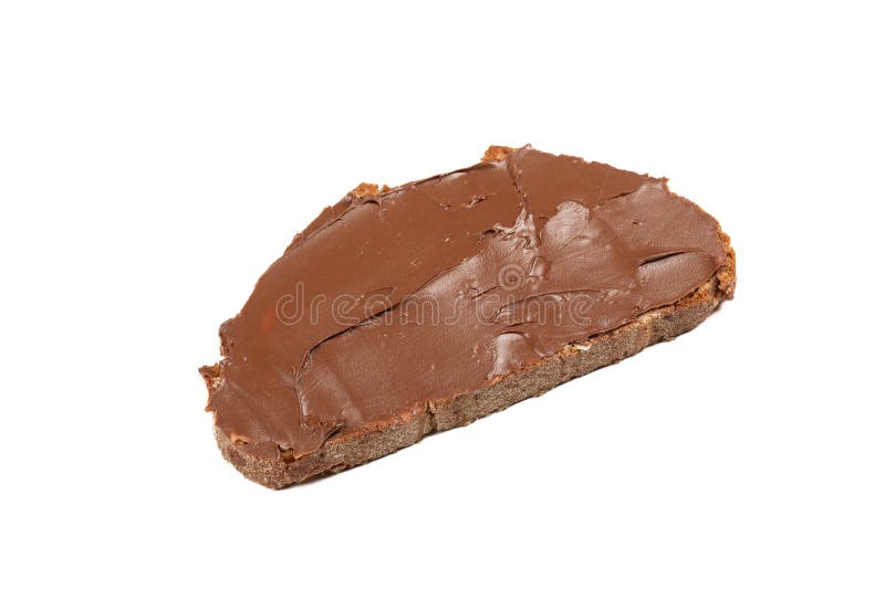 Side View of Delicious German Rye Bread with Chocolate Hazelnut Spread ...