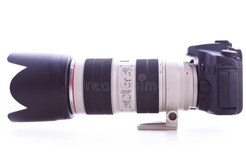 Side View of a Digital Photo Camera with Zoom Lens Stock Photo - Image ...