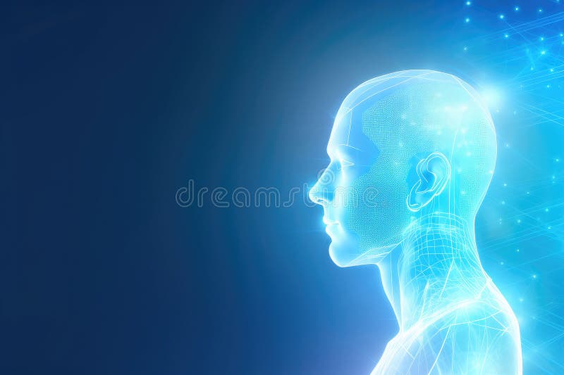Digital Man Profile stock illustration. Illustration of face - 331075925