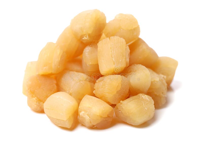 Side view dried scallop stock image. Image of side, food - 135832433