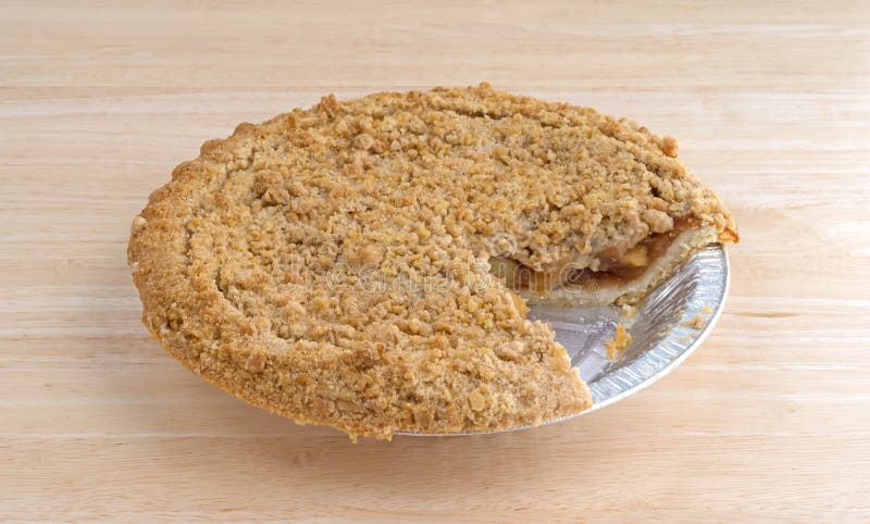 Side View of a Dutch Apple Pie on a Table Stock Photo - Image of ...