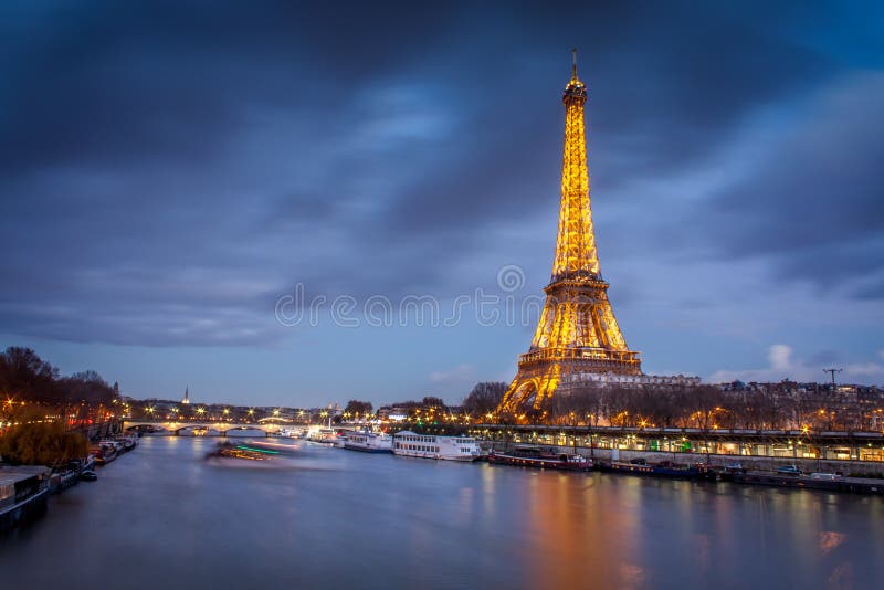 Side view of Eiffel tower editorial stock photo. Image of travel - 89544133
