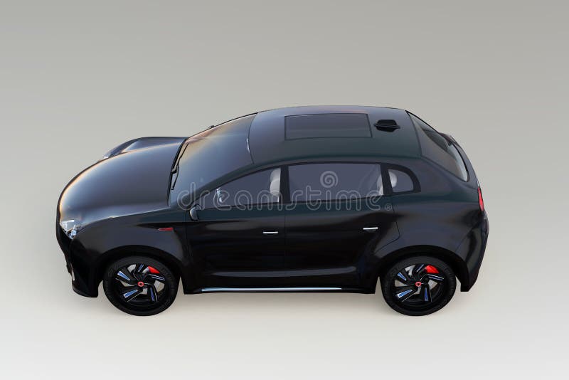 Side View of Electric SUV Concept Car Stock Illustration - Illustration ...