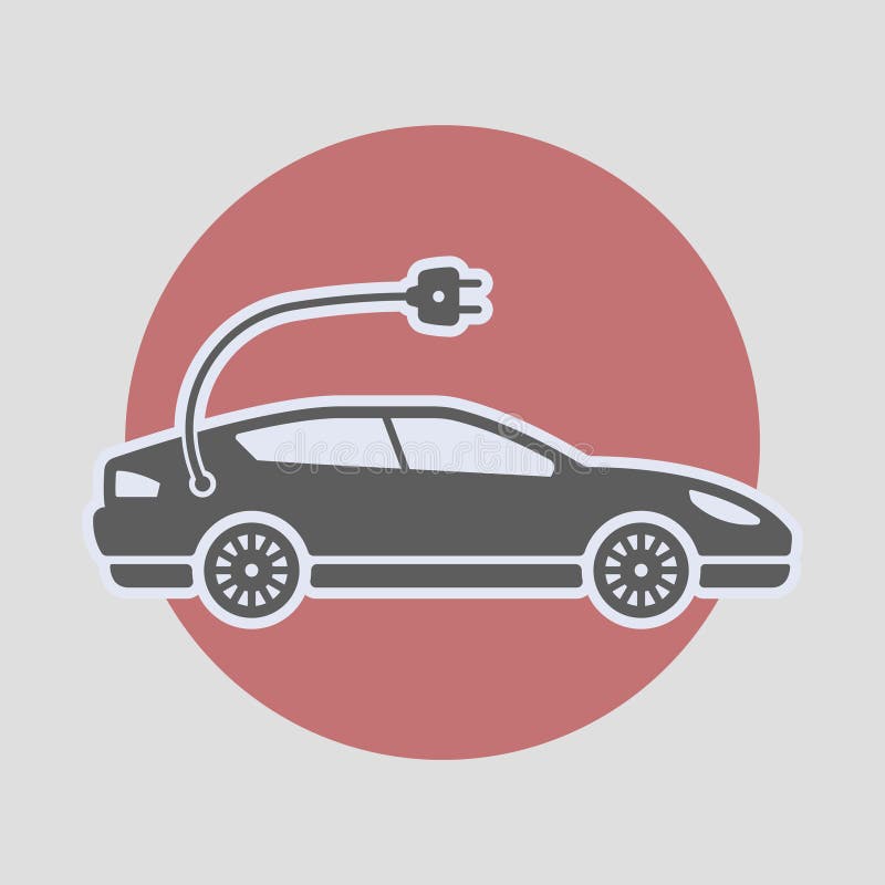 Side View Electric Vehicle Power Icon Stock Vector - Illustration of ...