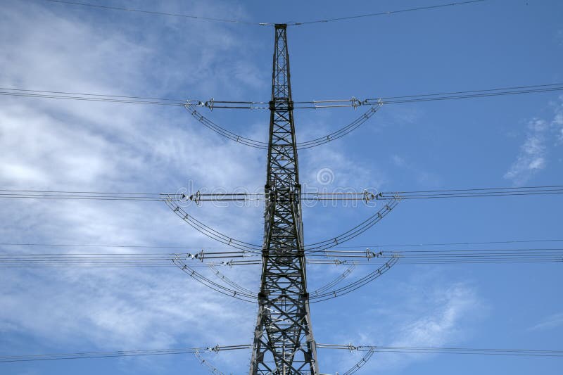 Side View Electrical Power Lines at Muiden the Netherlands 13-7-2022 ...