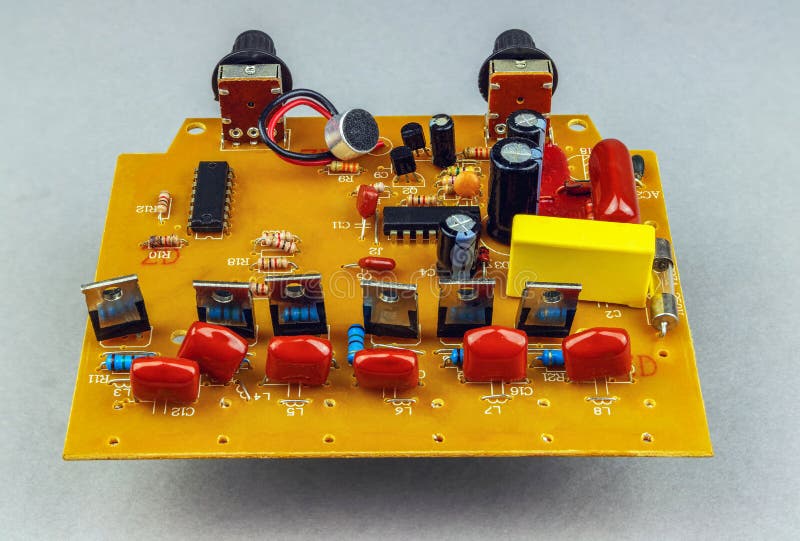 Side View of an Electronic Board Hardware Detail Stock Image - Image of ...