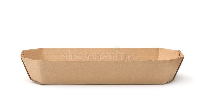 Side View Empty of Disposable Paper Food Tray Stock Image - Image of ...