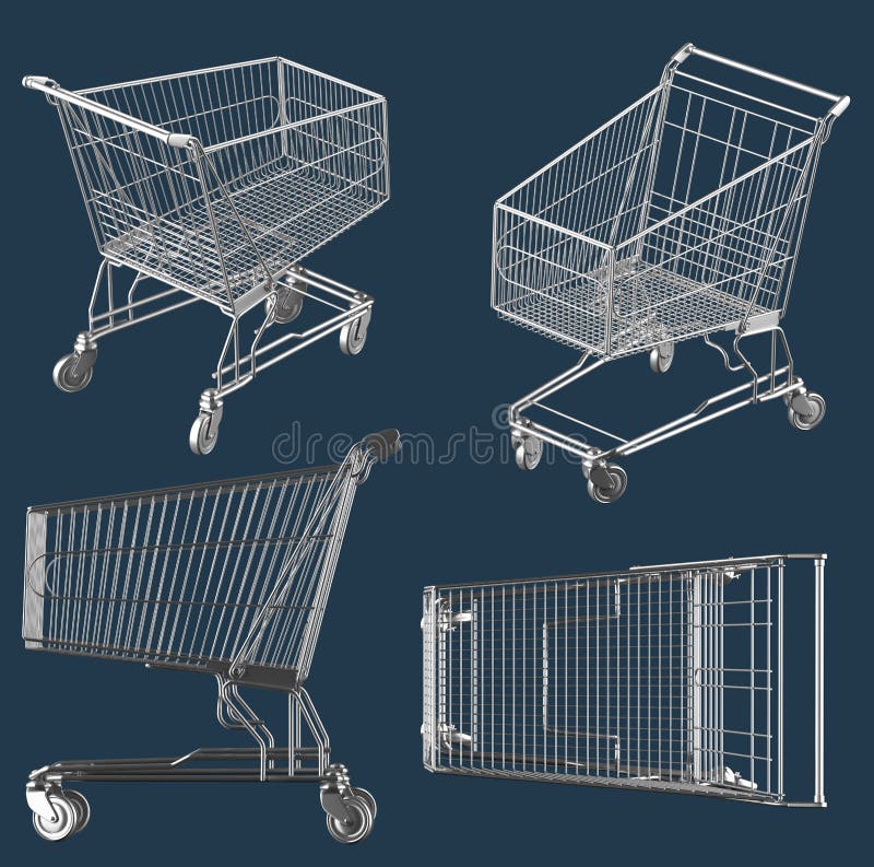 Side View Empty Shopping Cart Stock Illustrations – 282 Side View Empty ...