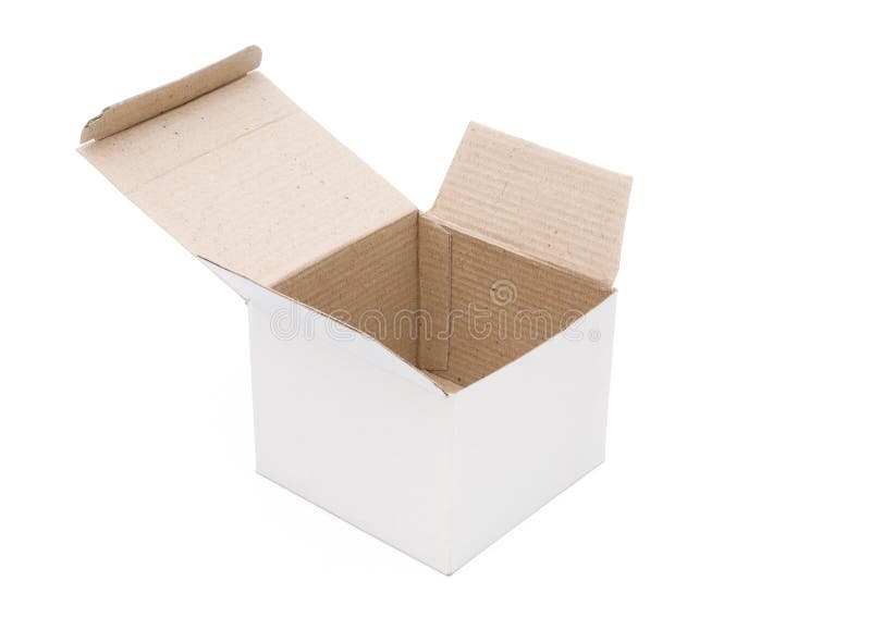 Side view empty white box stock image. Image of square - 30384157