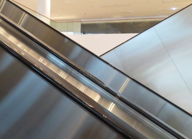 A Side View of an Escalator Inside a Building Stock Photo - Image of ...