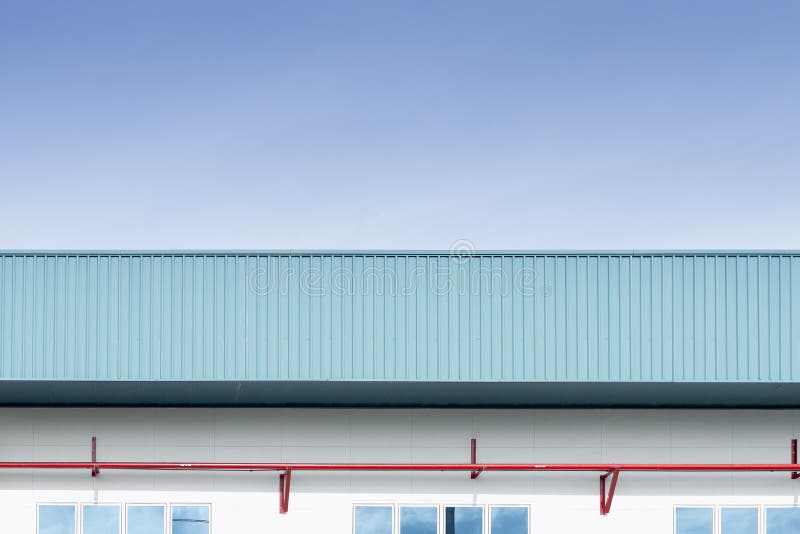 The Side View of Factory Building. Stock Photo - Image of flow ...