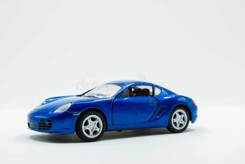 Side View of Fast Blue Car Toy Stock Photo - Image of design, race ...