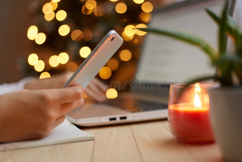 Side View of Female Person`s Hand Holding Mobile Phone in Hands ... Side View of Female Person`s Hand Holding Mobile Phone in Hands ...