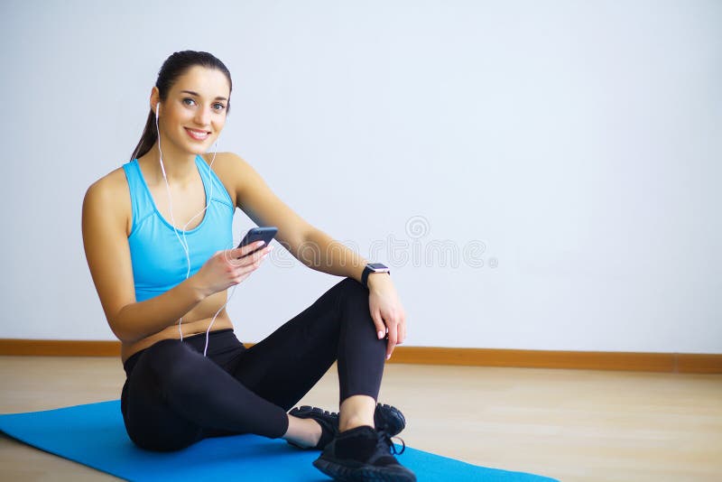 Side View of Fit Woman Doing Plank Core Exercise. Stock Photo - Image ...