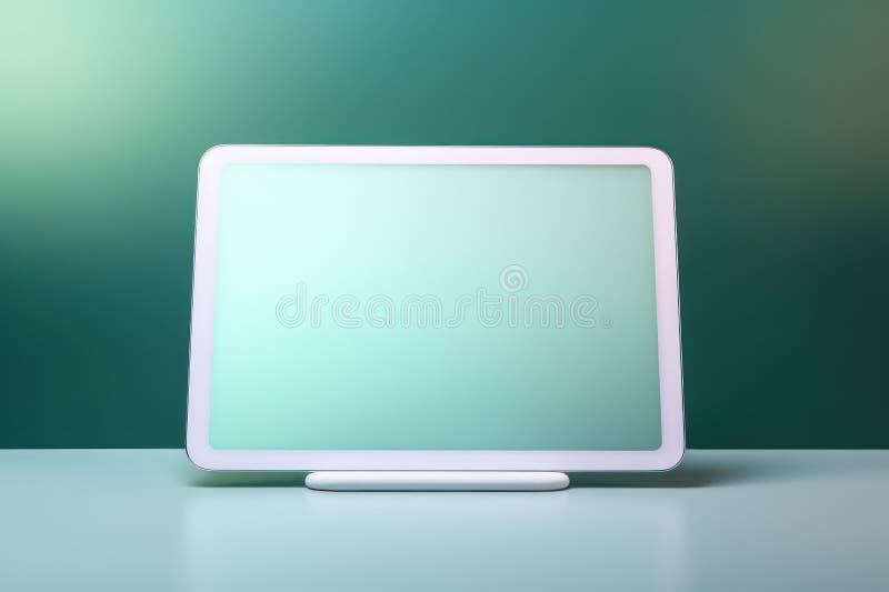 Side View of a Floating Digital Tablet on a Desk AI Generated Stock ...