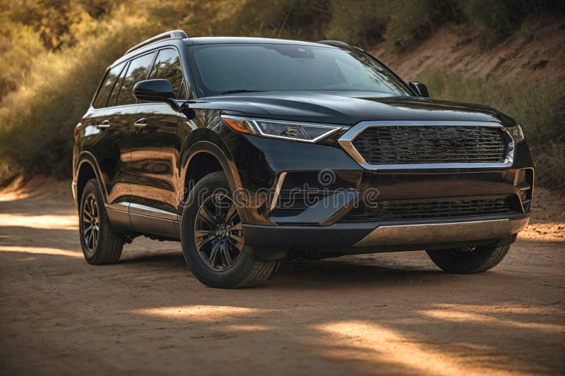 Side View Focusing on the SUV S Wheel and Front Fender Stock ...