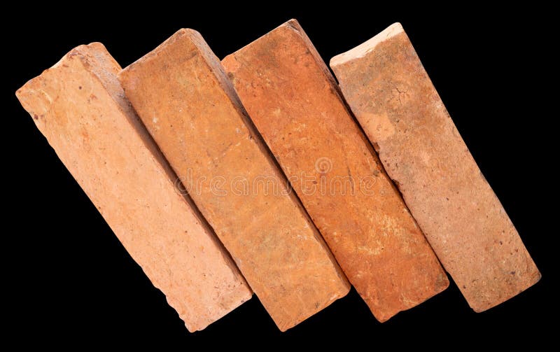 Orange Old Bricks Layered on Top of Each Other Stock Image - Image of ...