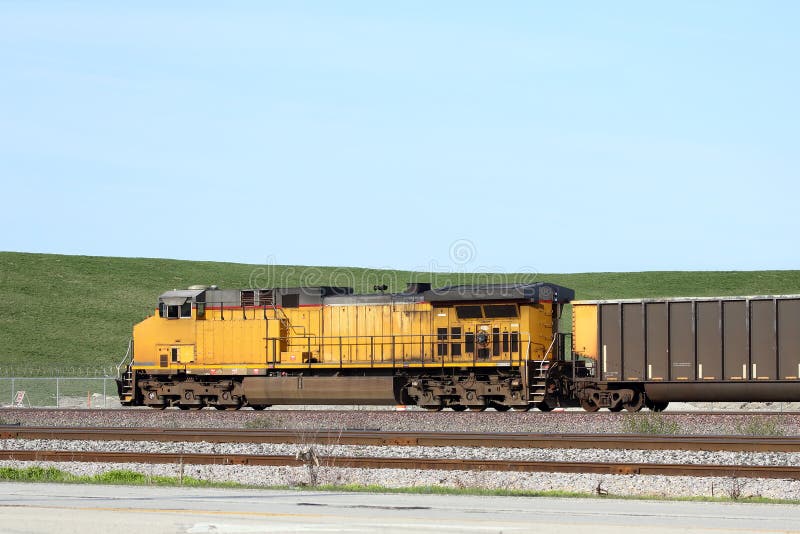 Side View of a Freight Train Stock Image - Image of railroad, rail ...