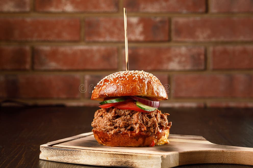 Delicious hamburger stock image. Image of isolated, grilled - 247189851