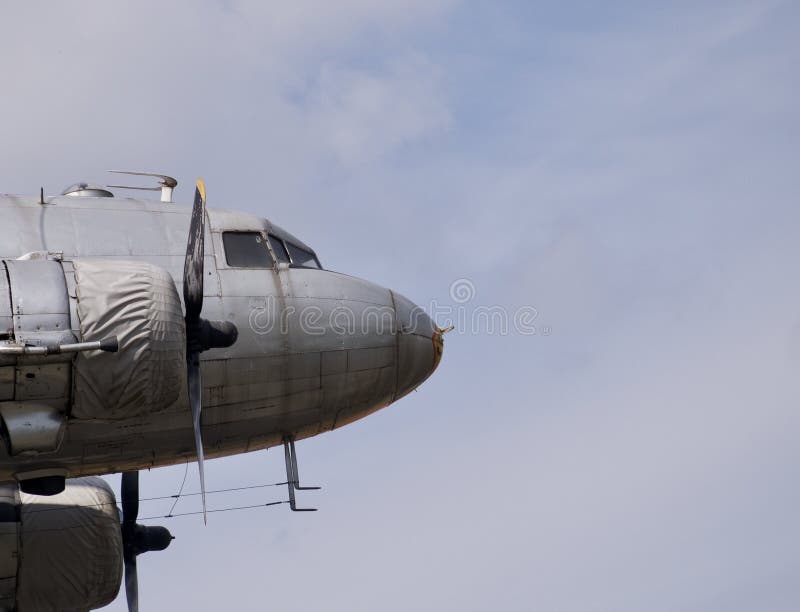 Side View of Front of Cargo Plane Stock Photo - Image of flight ...