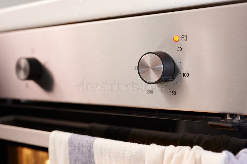 Side View of the Front Panel of an Oven on Stock Photo - Image of home ...