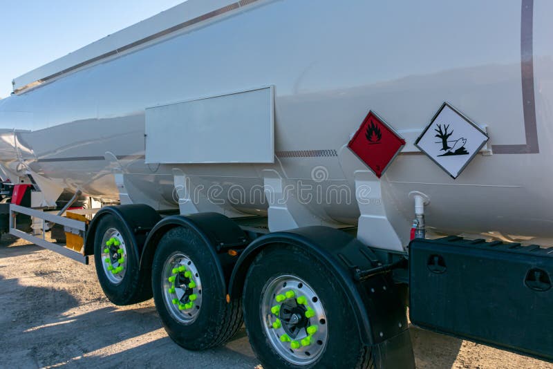 Side View of a Fuel Transport Tanker Editorial Stock Image - Image of ...