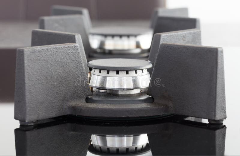 Side View of Gas Modern Stove Stock Image - Image of burner, stainless ...