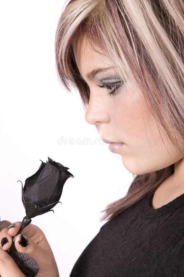 A side view of girl stock image. Image of hairstyle, expression - 11440137