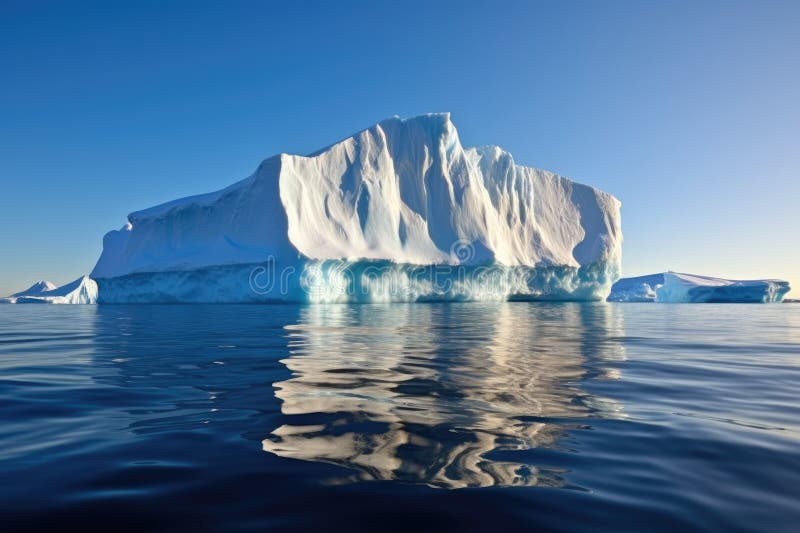 Side-view of a Glistening Iceberg in Sunlight Stock Photo - Image of ...