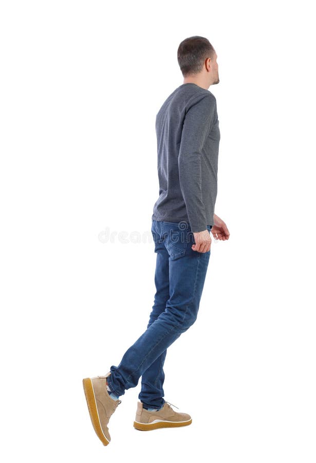Side View of Going Handsome Man Stock Image - Image of portrait ...